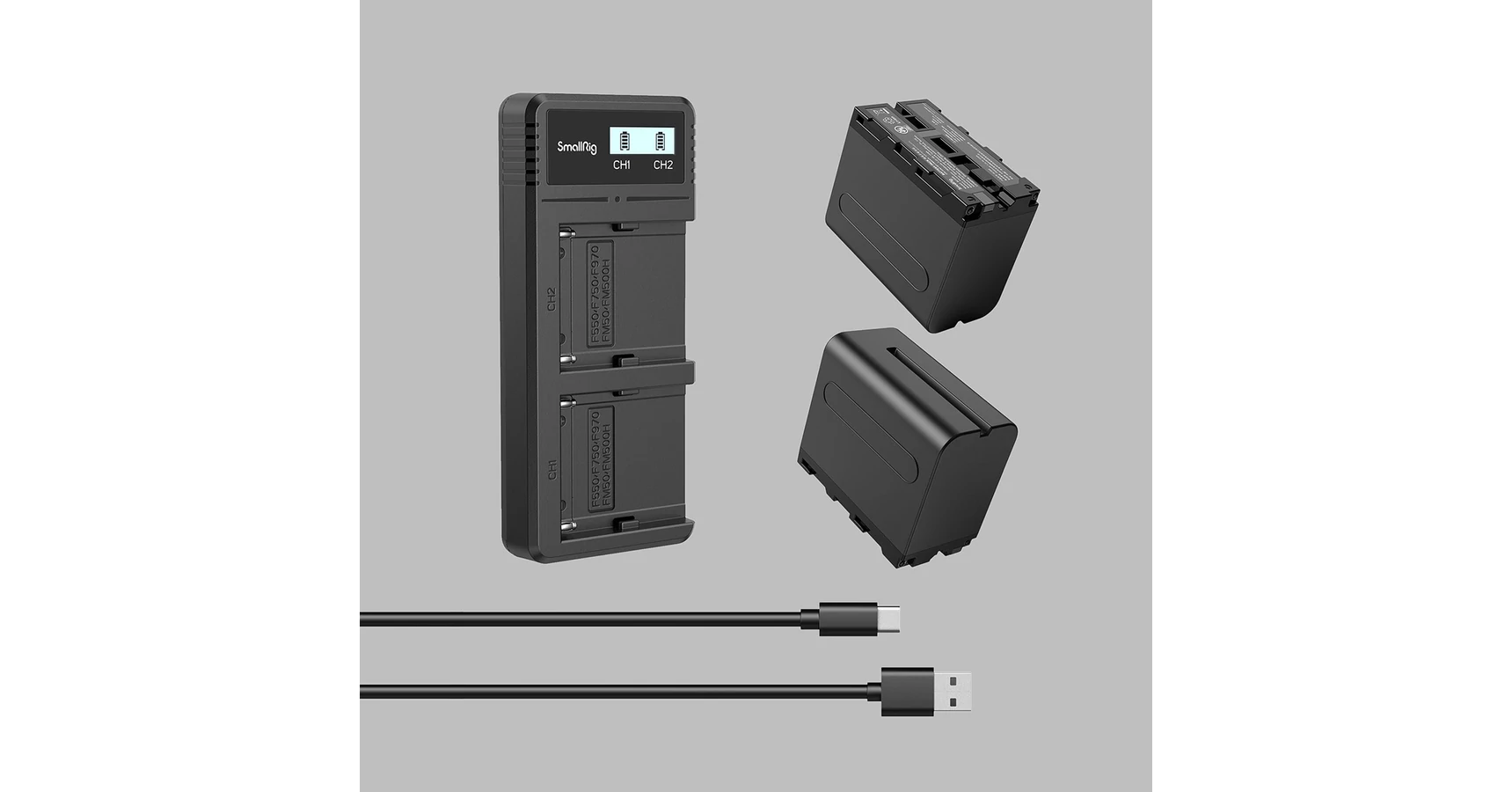 SmallRig NP-F970 Dupla Akkumulátor és Töltő kit 3823 - UnidomeStore.hu